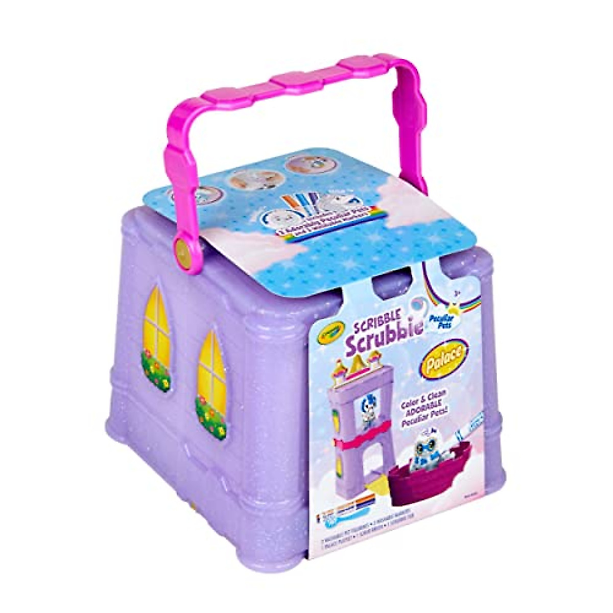 Crayola Scribble Scrubbie Peculiar Pets, Palace Playset with Yeti & Unicorn Toys, Kids Gifts for Girls & Boys, Ages 3, 4, 5, 6