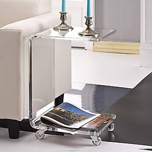 Pure Dcor C Table, 22.5'' H x 13.5'' W x 14.75'' D, Clear