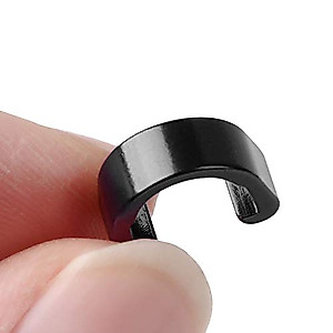 Saipe 20pcs Aluminum Alloy Bike Cable C-clips Brake Cable Housing Clip Bicycle Cable Hose Guide Clamps for Brake Derailleur Shift Cables