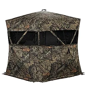 Rhino Blinds R600-MOC 3 Person Hunting Ground Blind, Mossy Oak Breakup Country, 60x60 inch