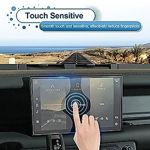 Coleya 2023 2024 Defender Screen Protector for L and Rover Defender 11.4-inch Touch Screen Pivi Pro Infotainment Display 9H Tempered Glass 2023 2024 Defender HD Transparent Protective Film