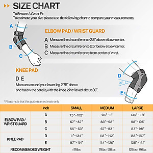 Gonex Knee Pads Elbow Pads with Wrist Guards, Kids Youth Adult Skateboard Skate Pads 3 in 1 Protective Gear Set for Skateboarding Skating Roller Skating Scooter Cycling Biking Bicycle, Black S