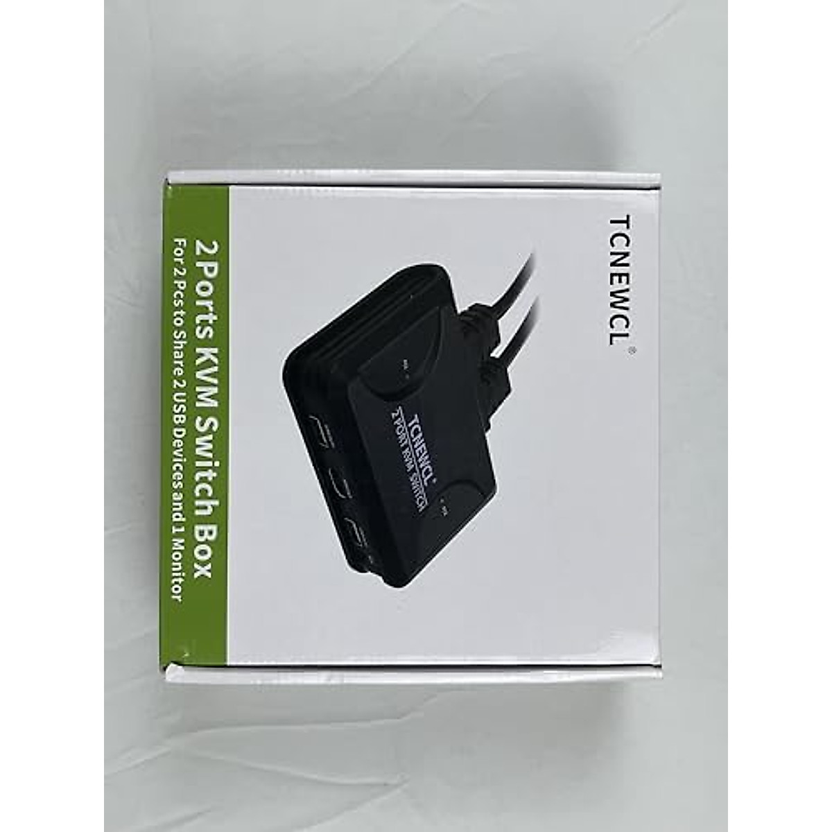 4K HDMI KVM Switch 2 Port, Support 4K@30Hz, for 2 Computers Share Mouse Keyboard to 1 HD Monitor, Included 2 HDMI Cables and Wire Desktop Controller
