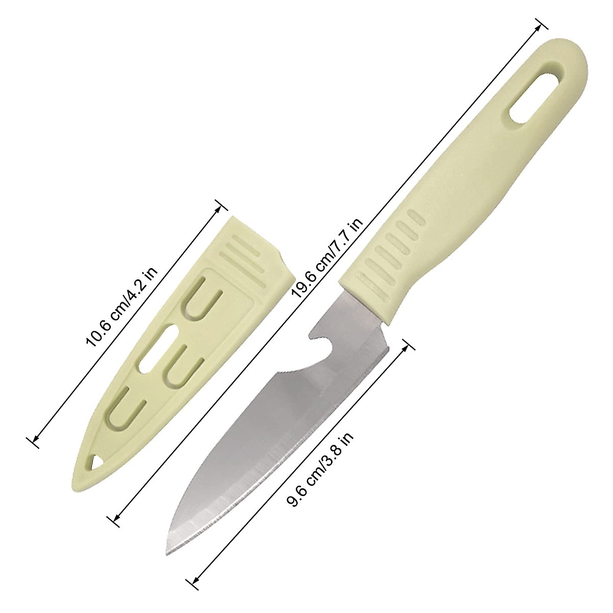 Lomgwumy Paring Knife, 3 Sharp and Durable Fruit Knife, with Scabbard, Simple and Beautiful, Fruit Knives Small is Suitable for Most Vegetables, Fruits and Meat (Pink, Blue, Green)