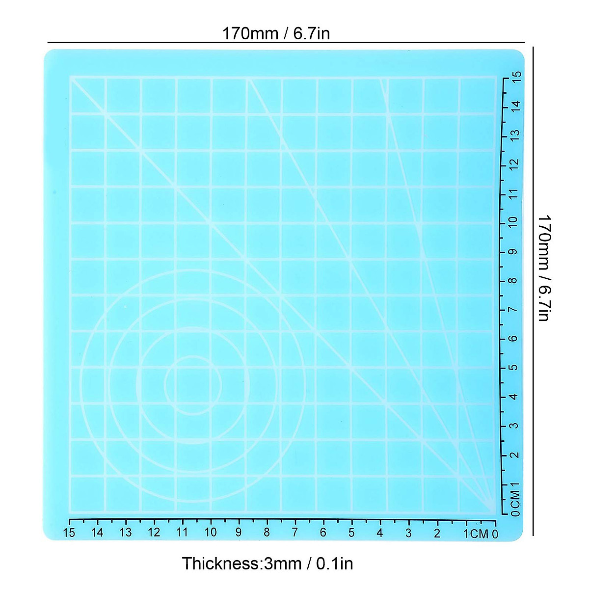 YILUFA Printing Pen Drawing Template Pad Printing Pen Silicone Design Mat Accessory A Type,Material Silicone,6.7 X 6.7 X 0.1in,