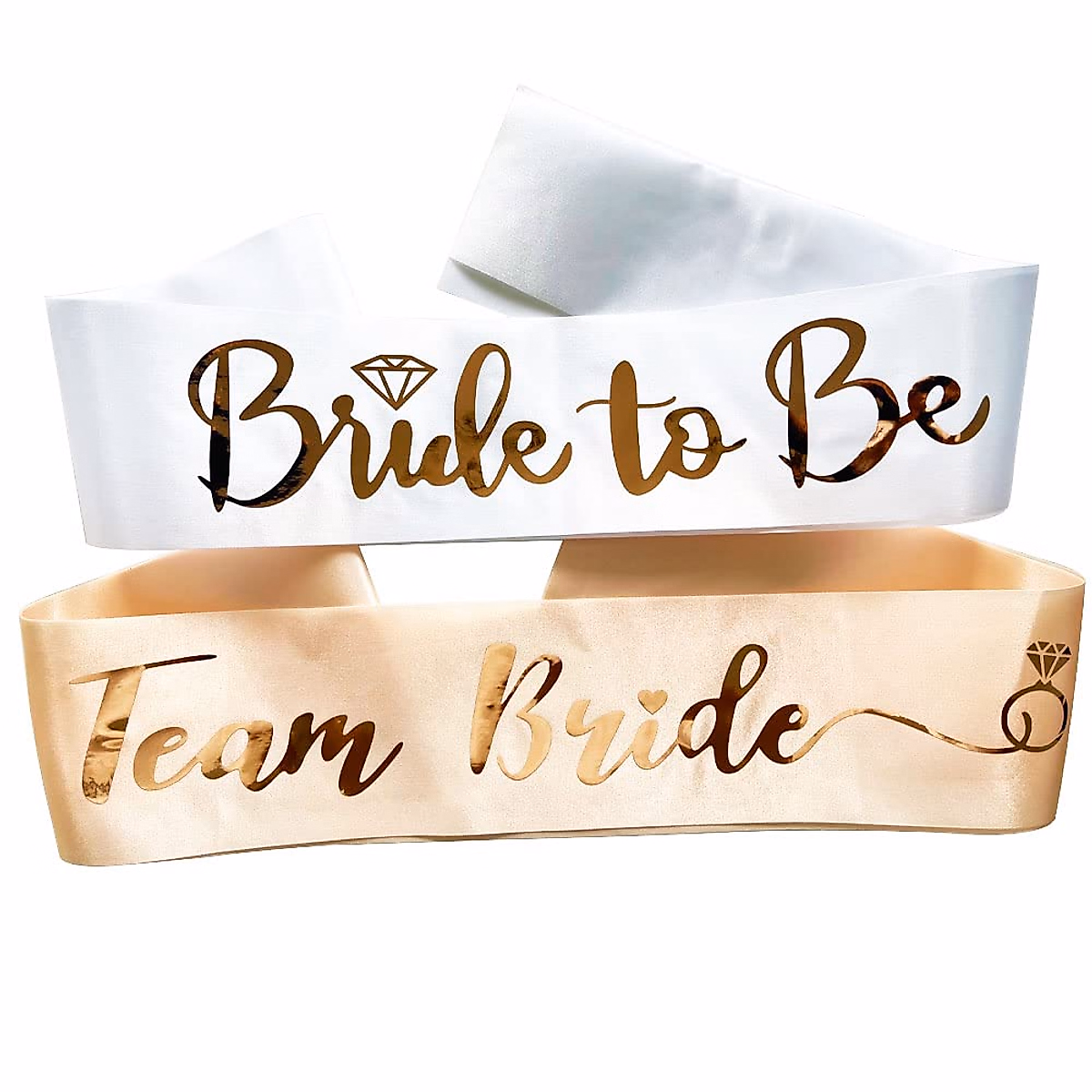 NAUXIUDSJS Bride to Be Sash, Bachelorette Party Supplies Engagement Party Favors, Bridal Shower Sashes Bachelor Decorations Just Married Gift Engaged Decor Accessories,Rose Gold