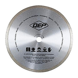 QEP 8" Continuous Rim Diamond Blade - For Wet Cutting of Ceramic Tile