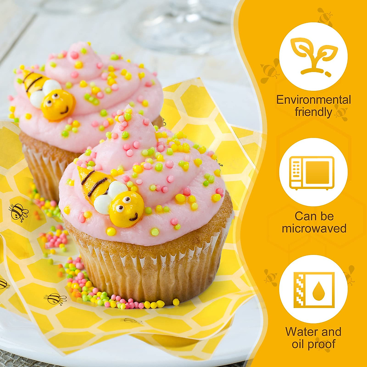 150 Pieces Wax Paper Sheets for Food Sandwich Wrap Paper Waterproof Wrapping Oilproof Picnic Food Basket Liners with Honeycomb Pattern for Home Kitchen Baking Food Basket