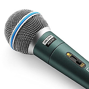 Dolphin MCX30 Handheld Dynamic Vocal Microphone, HQ Direct Connection Audio 1/4, Durable, Crystal Clea Sound, Detachable 14ft XLR Cable, Mic Stand Clip, & Carry Case