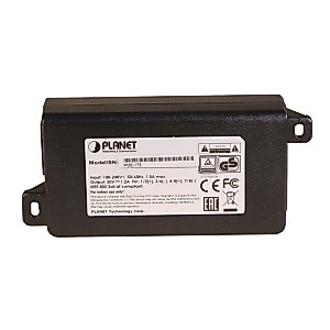 PLANET Gigabit PoE Injector, Adapter (60W, Integrated) | Single-Port, Ultra Power over Ethernet Injector, Network Distances up to 328 Feet | Use for IP Camera, More (POE-173)