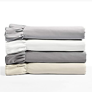 Lush Decor Reyna 4 Piece Ruffle Sheet Set, Queen, Wheat