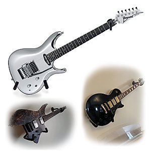 BEMTE Guitar Wall Mount Guitar Bass Display Rack Horizontal Hanger (Electric Guitar/ Ukulele)