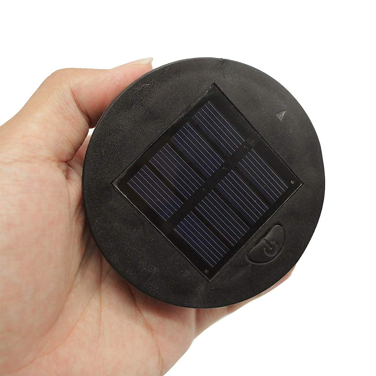 BWWNBY 2Pack Solar Lights Replacement Top LED Solar Panel Lantern Lid Lights Bulb Replacement Part for Outdoor Hanging Lanterns DIY Table Lights Garden Patio Decor