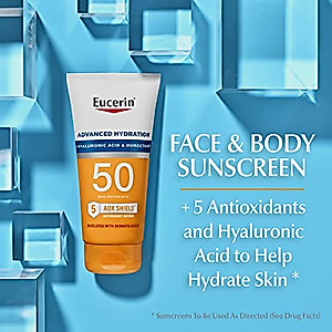Eucerin Sun Advanced Hydration SPF 50 Sunscreen Lotion, 5 Fl Oz Tube