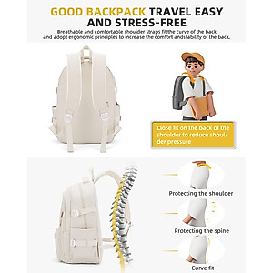 Lightweight Backpack for Women, Large Laptop Travel Backpack Casual Daypack College Bag Rucksack for Men. Beige
