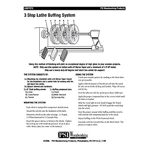 PSI Woodworking LBUFFSYS 3-Step Lathe Buffing System