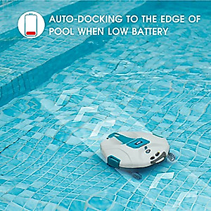AQUAFYSH Automatic Pool Cleaner for Above & Inground Pool, Cordless Robotic Pool Cleaners, Max. 90 Mins Runtime, Smart Navigation System