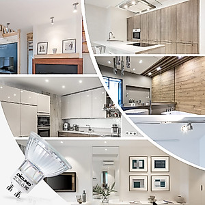 DiCUNO GU10 LED Bulb Dimmable, Daylight White 5000K, 60W Equivalent, High Brightness 700LM, MR16 GU10 LED Bulb for Track Lighting, 6W Light Bulb with 120° Beam for Kitchen, Range Hood, Pack of 6