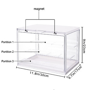 seewavom Acrylic Clear Display Case Dustproof Blind Box Transparent Assemble Storage Showcase Collection Acrylic Cube for Toy Dolls Souvenirs Models