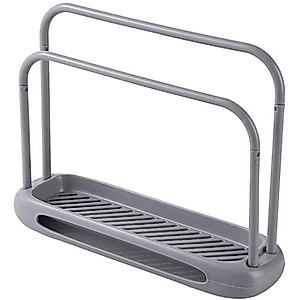 Towel Racks, Detachable Towel Storage Rack Towel Dish Towel Sponge Quick Dryer Double Rod Cloth Holder Towel Rack for Kitchen Bathroom/Grey/Taille 1