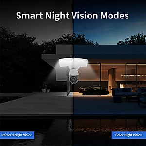 Freecam PTZ Camera for Home Security, 360° PTZ Floodlight Camera with Auto Tracking,1080P, 2500 Lumens, Weatherproof, Color Night Vision, 90db Siren,64GB TF Card Included(with a Plug-in Adapter)