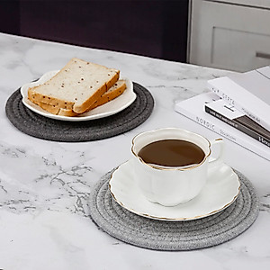 Trivets for Hot Dishes, 5 Pcs 8 inches Trivets for Hot pots and Pans, Heat Resistant Hot Pads, Pot Holders for Kitchen, Hot Plate Mats for Table, Home Essentials, Farmhouse Decor