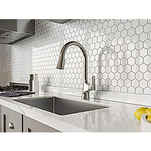 Pfister Norden Kitchen Faucet with Pull Down Sprayer, Single Handle, High Arc, Stainless Steel Finish, GT529NRS