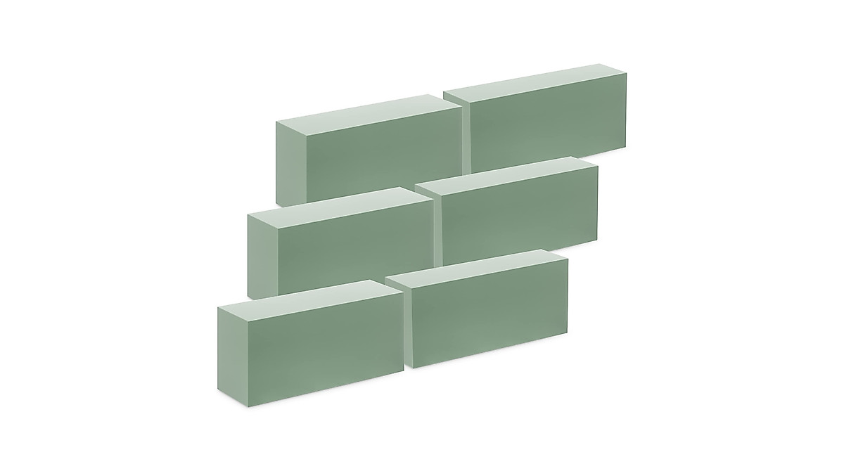 FloraCraft Floral Desert DryFōM 6-Piece Green Floral Foam Blocks