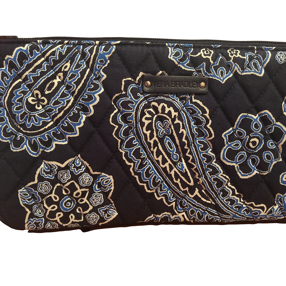 Limited Edition Vera Bradley Vera's Birthday Celebration Slim Zip Wristlet in Blue Bandana