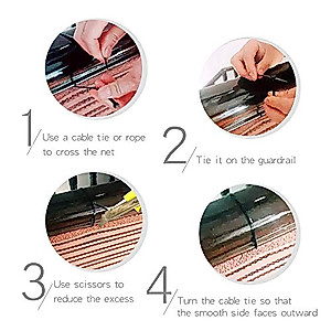 MAYbabe Netting- Banister Guard for Child, Safety Net, Rail Balcony Banister, Stair Net.Patios or Balcony Use.Safety for Indoor&Outdoor(10ft-Black-First Generation)