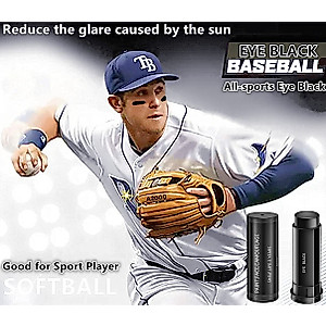Go Ho Eye Black,Eye Black Stick for Sports,Easy to Color Black Face Paint Eye Black Football/Baseball/Softball,Football Stick Sports Eye Black Stick,Black Eye Makeup,1PC