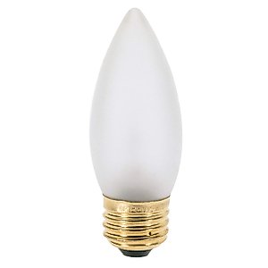 Satco 40B10/FAN/F Incandescent Decorative Light, 40W E26 B10, 12 Frosted Bulbs