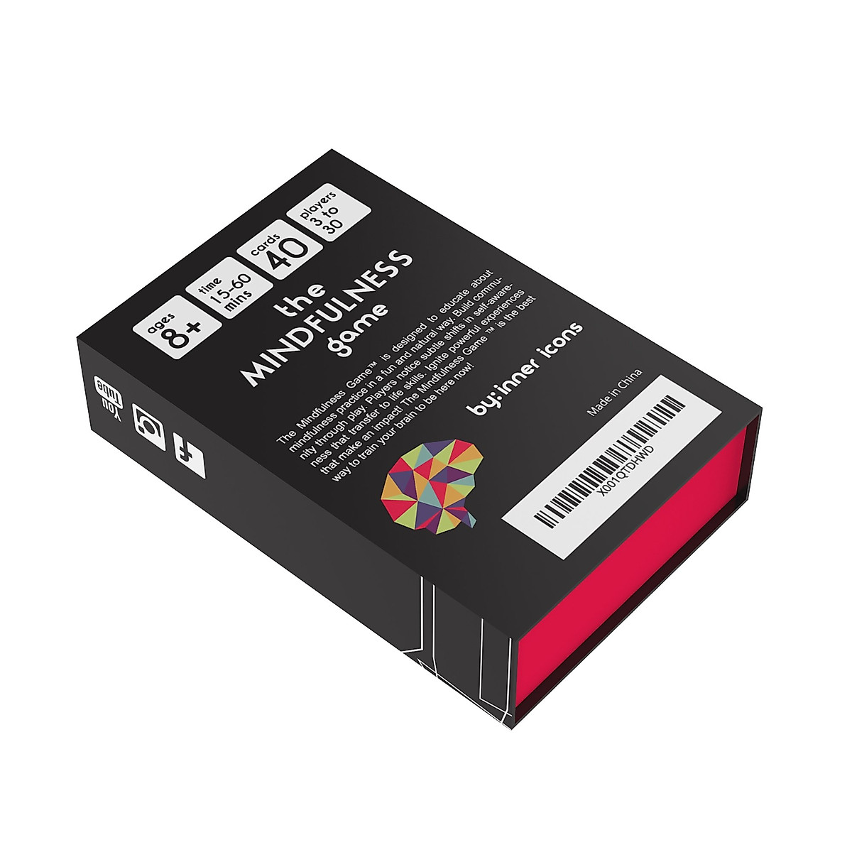 INNERICONS Mindfulness Therapy Games: Social Skills Game That Teaches for Kids, Teens and Adults Effective for Self Care, Communication Skills 40 Cards for Play Therapy