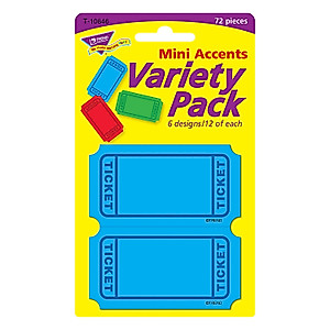 TREND enterprises, Inc. Winning Tickets Mini Accents Variety Pack, 72 ct