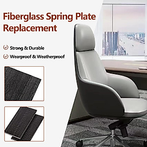 WeoTca Patio Chair Spring plate Rotating rocker Fiberglass replacement plate Outdoor Patio Furniture Universal Replacement fitting, 5 x 2.5 x 0.25 Inch, black (4Pieces)