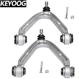 KEYOOG 2Pcs Left Right Front Upper Control Arm and Ball Joint Assembly Fit for 2006 2007 2008 2009 2010 Hummer H3 H3T K621675 K621676 Driver & Passenger Side Suspension
