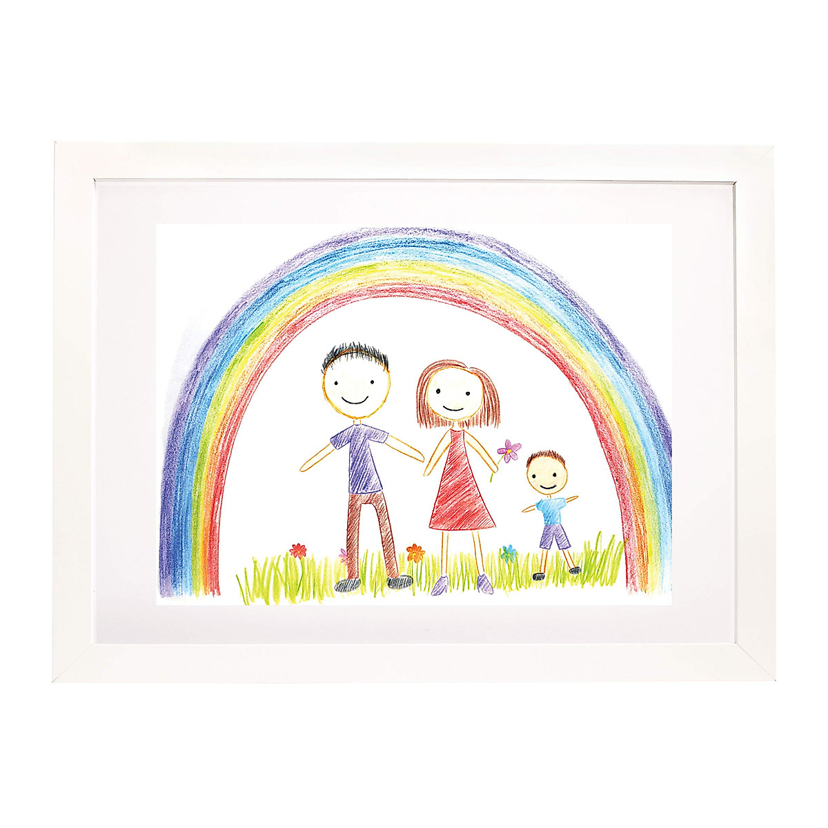 Kate & Milo Children's Artwork Frame, Holds Kids Crafts Up To 11" X 14", Proud Parent, White