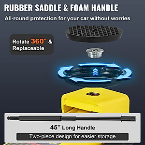 VEVOR 3 Ton Low Profile Floor Jack for All Terrain Vehicles, Heavy-Duty Steel Racing Jack with Quick Lift Pump, 5.12"-20" Lifting Range, 3.0 tons