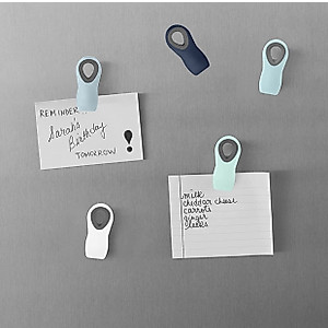 Gourmet Kitchen 10 Piece Bag Clips with Magnet, Food Clips, Chip Clips, Bag Clips for Food Storage with Air Tight Seal Grip, Snack Bags and Food Bags, Air Tight, Shades of Blue and Gray