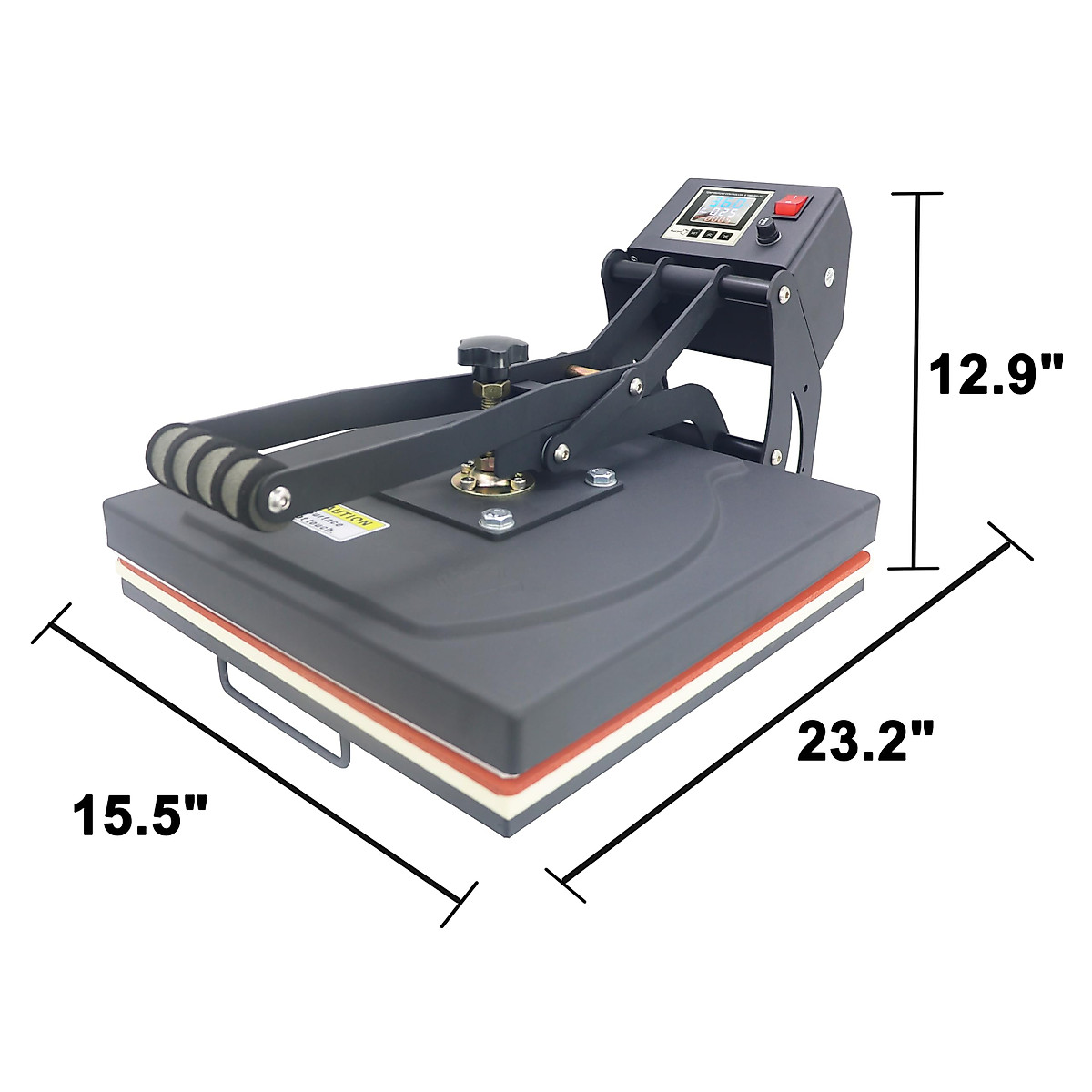 RoyalPress 15" x 15" Color LED Industrial-Quality Digital Sublimation Heat Transfer Machine T-Shirt Heat Press Machine, 15" x 15", Blue