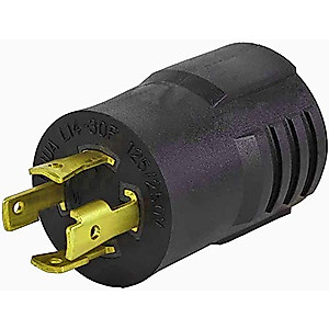Fullsky FD-003 Male NEMA L14-30P Locking Plug 4 Prong to Female TT-30R 30Amp RV Adapter Output 125V