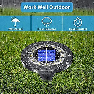 Biling Solar Ground Lights Outdoor with 12 LEDs, Multi-Color Auto-Changing Solar Outdoor Lights Waterproof, Solar Garden Lights for Pathway Garden Yard Patio Lawn - (Multi-Color 8pack)