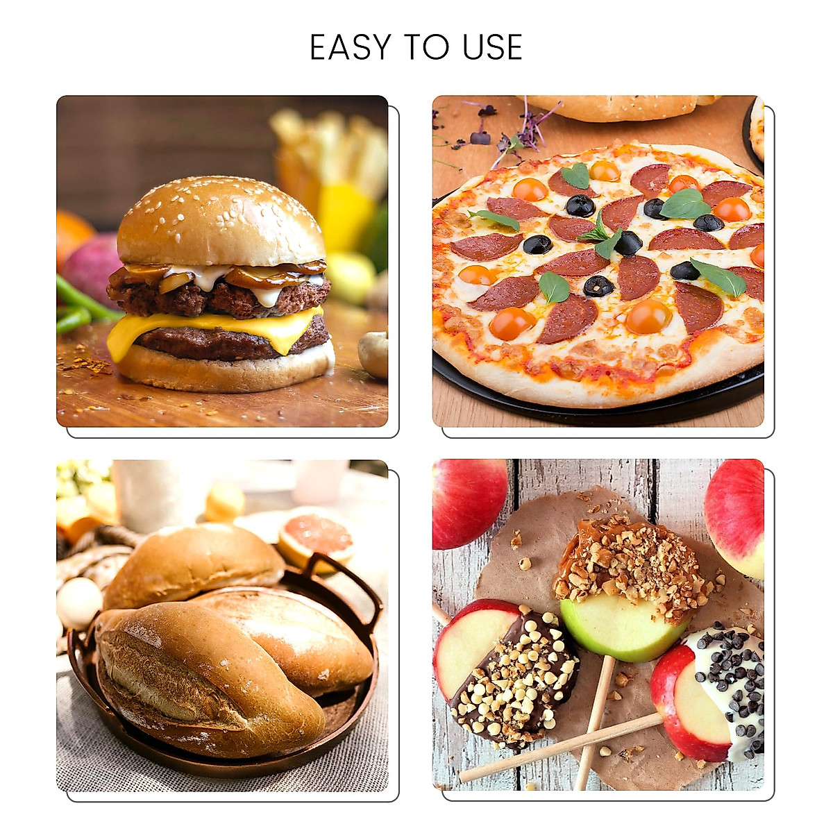 VGOODALL 6PCS Reusable Toaster Bags, Non Stick Sandwich Bags Heat Resistant Oven Bags Easy to Clean for Grilled Cheese