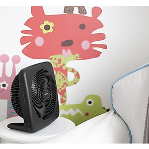 Air Monster 7 Inch 2 Speed Compact Desktop Table Top Personal Box Fan, Space Saver, High Performance, Turbo Force, Fully Assembled, Matte Black