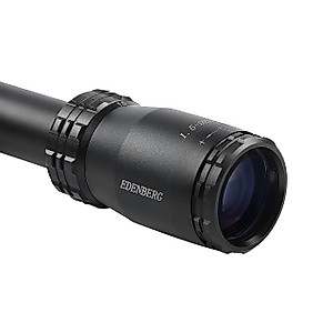 Edenberg 1.5-5X20mm 1-inch Tube Rifle Scope for Hunting and Tactical Shooting 100% Waterproof Fogproof Shockproof Construction with Wide Filed of View with Green and Red Illumination Reticle