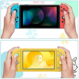 Sumind 28 Pieces Replacement Cute Cat Claw Design Thumb Grip Caps Thumb Grips Analog Stick Cover Joystick Cap Soft Silicone Cover Compatible with Nintendo Switch, Switch Lite and Joy-Con Controller