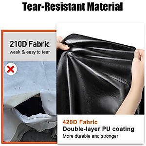 WOMACO Patio Furniture Cover Set, Waterproof 3 Piece Outdoor Furniture Cover, Furniture Set Covers for 3 Piece Outdoor Bistro Set (Black, for 3 piece set (L))