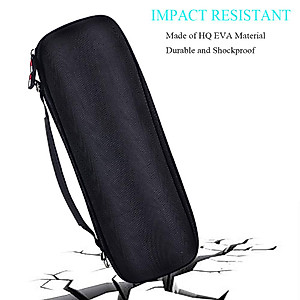 Case for JBL Charge 4 / Charge 5 / Pulse 4 Portable Waterproof Wireless Bluetooth Speaker [ Fits USB Plug and Cable & More ] - Black (Case Only)