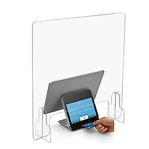 Sneeze Guard - Clear Acrylic Protective Barrier and Shield for Counter and Desk (24"W x 30"H)