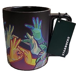 Starbucks American Sign Language ASL Hand Movements Coffee Mug, 12 Oz
